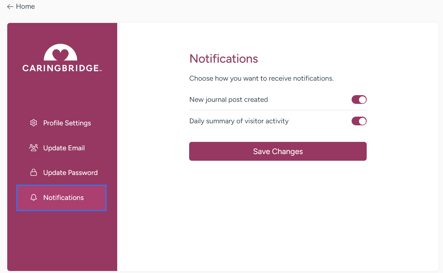 How do I manage my notification settings?